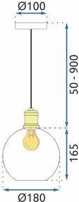 Toolight, keramická závěsná lampa 1xE27 APP1007-1CP, bílá, OSW-07535
