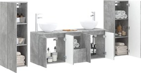 Sada koupelnového nábytku 5 ks Betonově šedá 33 x 34,5 x 100 cm 3405986