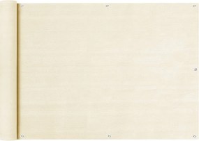 Balkonová zástěna krémová 75 x 500 cm HDPE 310922