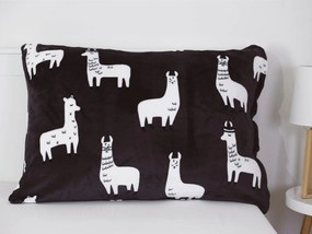 MK Lůžkoviny Povlak na polštář mikroplyš 70 x 90 cm - Lama šedé