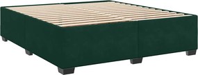 Rám postele bez matrace tmavě zelená 200 x 200 cm samet 3284658