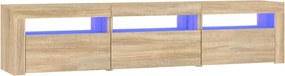 TV skříňka s LED osvětlením dub sonoma 180x35x40 cm 3152756