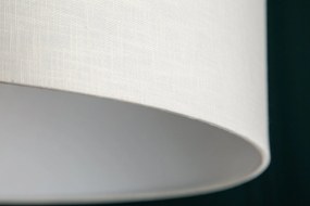 Designová kovová stojací lampa bílá - Boro