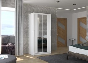 Šatní skříň s posuvnými dveřmi Iness - 100 cm Barva: dub Sonoma/Bílá