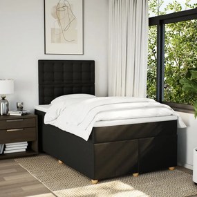 Box spring postel s matrací černá 120x190 cm textil 3291235
