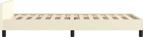 Rám postele s čelem krémový 80 x 200 cm umělá kůže 3125417