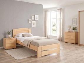 Postel s roštem Justina, 90x210cm, masiv buk