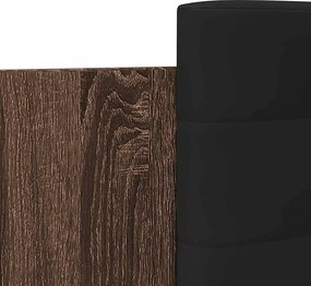 Rám postele s čelem hnědý dub 100 x 200 cm kompozitní dřevo 3209939