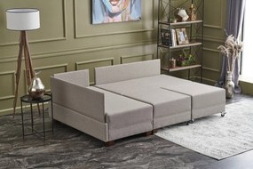 Designová rohová sedačka Ramesha 280 cm krémová - levá