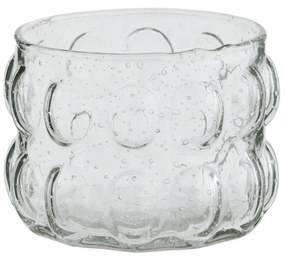 MADAM STOLTZ Skleněný svícen Bubbles Clear 7 cm, čirá barva, sklo