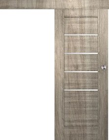 posuvné interiérové dveře na stěnu vasco doors IBIZA model 5 Průchozí rozměr: 70 x 197 cm, Orientace dveří: Levé dveře, Dekor: Dub Santa