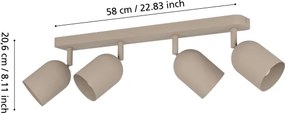 Eglo 44164 - Bodové svítidlo TILSTON 4xE14/40W/230V béžová