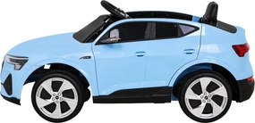 Ramiz Audi E-Tron Sportback pro děti modré + na dálkové ovládání + pohon 4x4 + pomalý start + rádio MP3 + LED