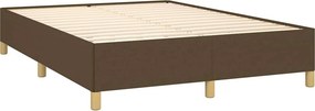 Box spring postel s matrací tmavě hnědá 140x200 cm textil 3128608