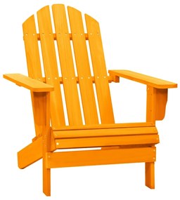Zahradní židle Adirondack masivní jedlové dřevo oranžová 315878