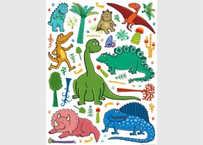 Dětská samolepka na zeď Dinosauři | 65 x 85 cm | DK1048