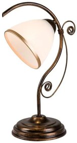 RUEL Stolní rustikální lampa RETROS, 1xE27, 60W, zlatá patina LN 1.51