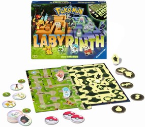 RAVENSBURGER HRA Labyrinth Pokémon noční edice svítí ve tmě 2v1 2422839