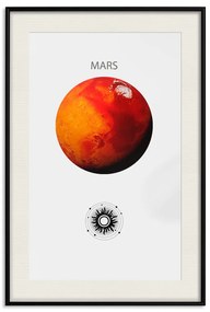 Plakát Červená planeta - Mars a abstraktní kompozice s sluneční soustavou II
