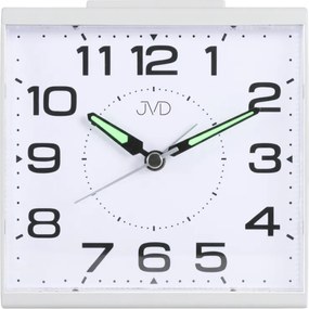 JVD Netikající tichý bílý budík SRP118.2