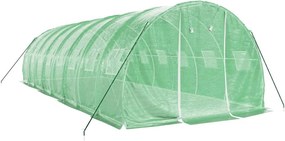 Skleník s ocelovým rámem zelený 24 m² 8 x 3 x 2 m 3188041