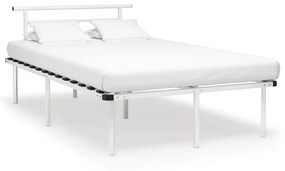 vidaXL Rám postele bílý kov 120 x 200 cm
