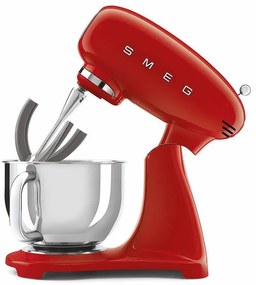 SMEG 50's Retro Style kuchyňský robot s nerezovou miskou 4,8 l červený, SMF03RDEU