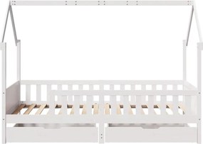 Dětská postel se zásuvkami 90 x 190 cm masivní borové dřevo 3302039