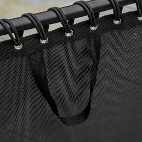 Skládací zahradní lehátko Outsunny Skládací lehátko se čtyřstupňovým nastavitelným opěradlem, ocel a síťovina, černé 197 x 58 x 30 cm |