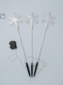 Sinsay - Sada zapichovacích LED zahradních světel s motivem hvězdičky 3 pack - krémová