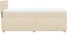Box spring postel s matrací krémová 80 x 200 cm textil 3286526