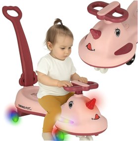 Creative Corner LED Swing FIX S1 gravitační koloběžka s rukojetí růžová max. 65 kg