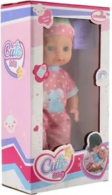 TEDDIES Panenka miminko s kostkou / 25 cm / Pevné tělo / Plast / 3+