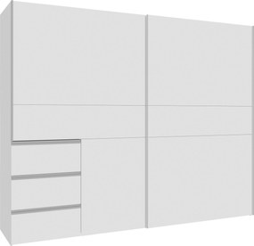 XXXLutz SKŘÍŇ S POSOUVACÍMI DVEŘMI, bílá, 250/200/61 cm Carryhome - Šatní skříně - 000687045706