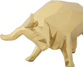 Dekorativní soška Bull 19,5 cm zlatá