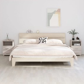 Noční stolky HAMAR 2 ks bílé 40 x 35 x 62 cm masivní dřevo - Default Title