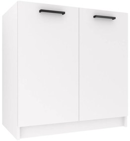 Kuchyňská skříňka Belini dřezová 80 cm bílý mat bez pracovní desky TOR SDZ80/0/WT/WT/0/B1