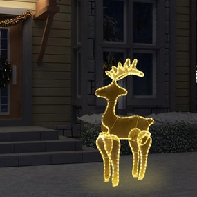 289976 vidaXL Sob vánoční dekorace s výpletem 306 LED 60 x 24 x 89 cm