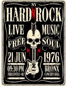 Cedule Hard Rock Live Music 1976