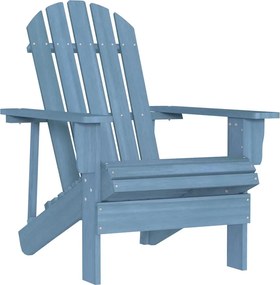 Zahradní židle Adirondack masivní jedlové dřevo modrá 315875