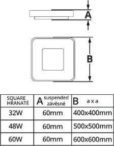 Stmívatelné závěsné LED svítidlo T-LED ZULU 48W CCT 3000K/4000K/6000K černá TRIAK 105550