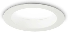 Ideal lux 193427 led zápustné stropní bodové svítidlo basic wide 1x20w | 2100lm | 4000k | ip44 - bílá