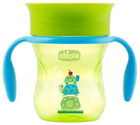 CHICCO Hrneček Perfect 360 s držadly 200 ml zelený 12m+