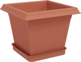 Květináče 6 ks Cihlově červená Plast 3403291