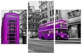 Obraz Londýna v barvách fialové (90x60 cm)