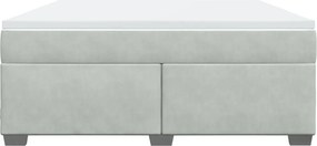Box spring postel s matrací světle šedá 180x200 cm samet 3285299