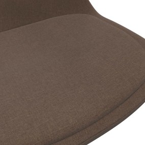 Otočné Jídelní Židle 2 Ks Hnědé Textil
