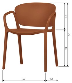 Jídelní židle betanny oranžová MUZZA