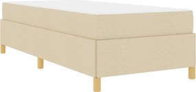 Rám postele Krémová 90 x 190 cm textil 3398904