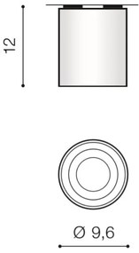 Azzardo AZ2955 - Stropní svítidlo BROSS 1xGU10/50W/230V